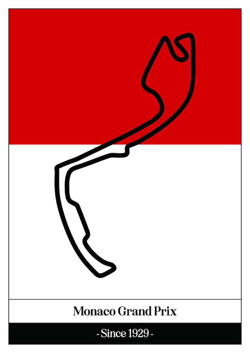 Monaco Grand Prix Since 1929 A3 Poster Digital Print - Etsy