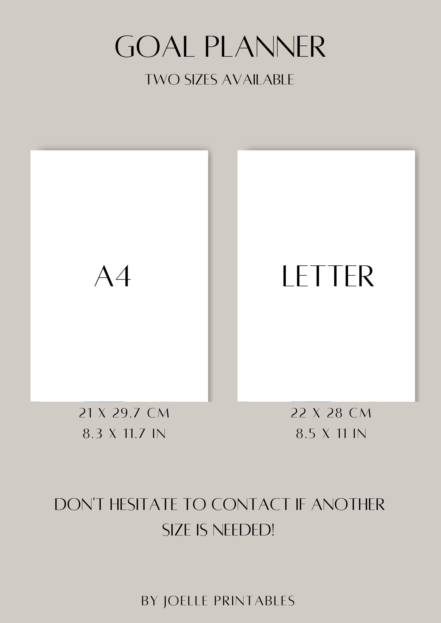 Printable Goal Planner | Goal Tracker | Instant Download | Letter & A4 ...