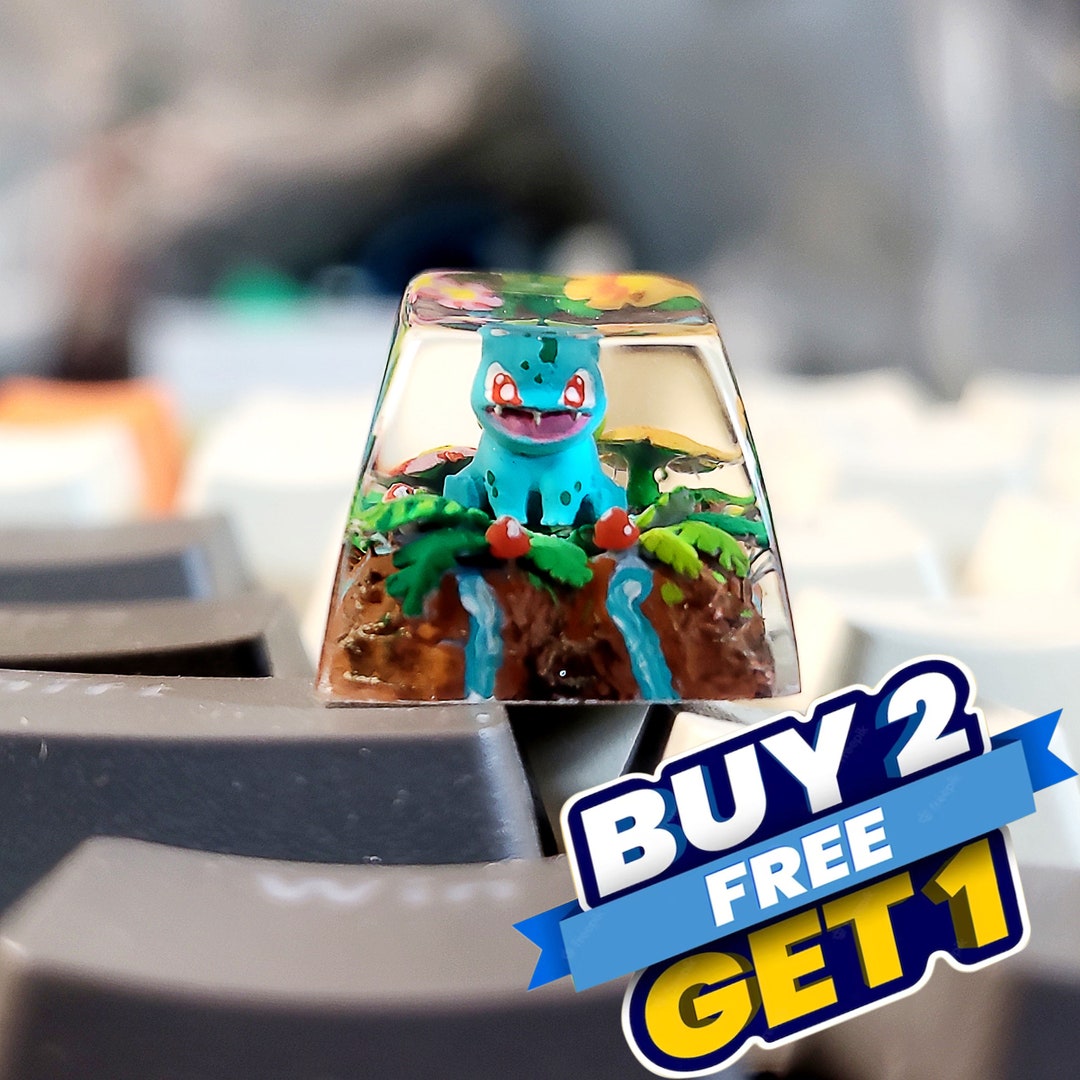 Bulbasaur Pokemon Keycap Custom Pokemon Keycaps Artisan - Etsy