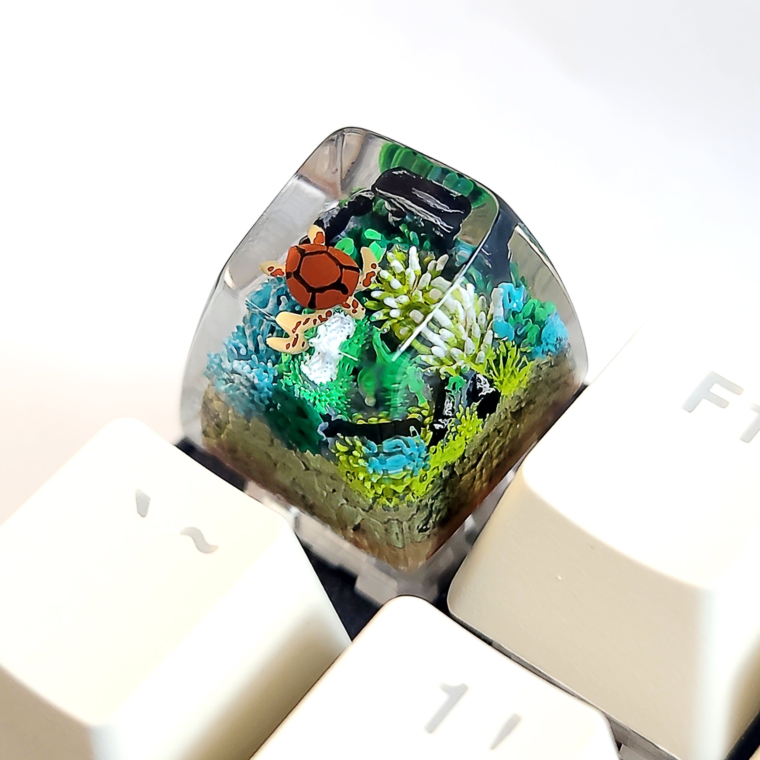 Turtle Keycap Coral Keycaps Transparent Keycap Esc Anime - Etsy