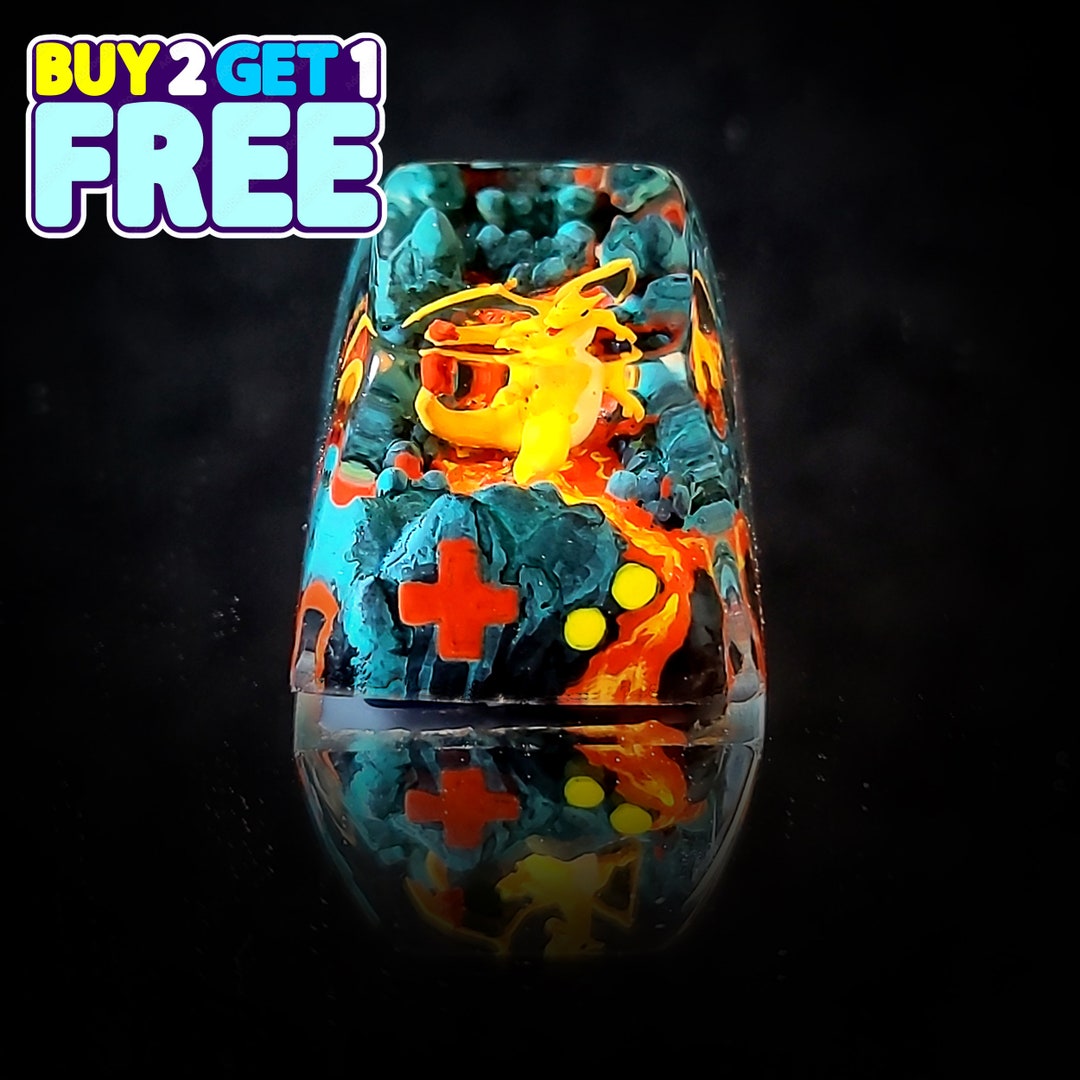 Charizard Pokemon Pokemon Keycap Artisan Keycap Resin - Etsy