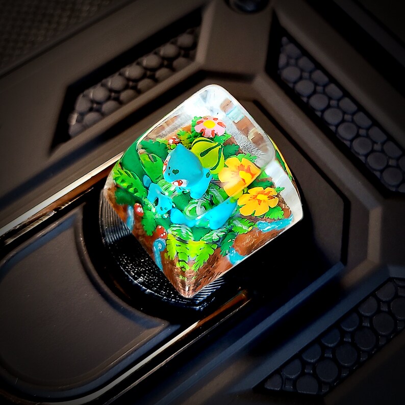 Bulbasaur Pokemon Keycap Custom Pokemon Keycaps Artisan - Etsy