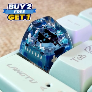 UMBREON Pokemon Artisan Keycap, Custom Spacebar Keycap, Keycap Set ...