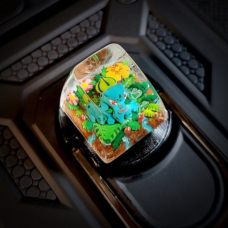 Bulbasaur Pokemon Keycap Custom Pokemon Keycaps Artisan - Etsy