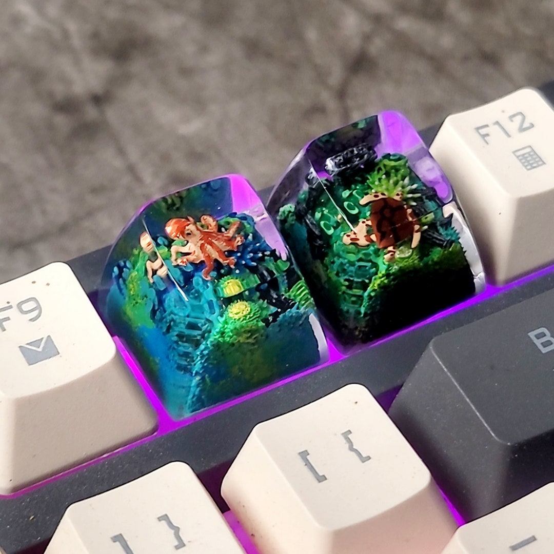 Turtle Keycap, Coral Keycaps , Transparent Keycap, Esc Anime Pokemon ...