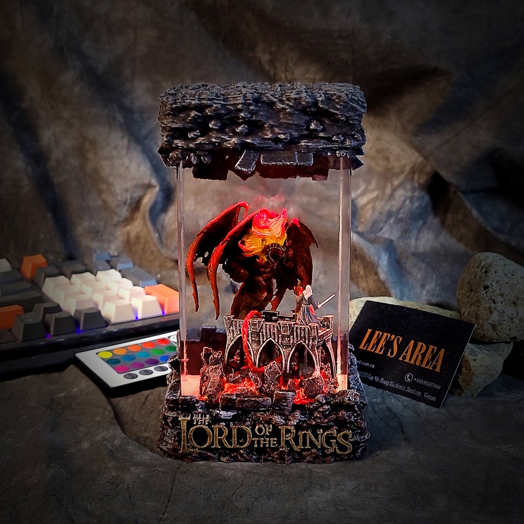 Balrog Lamp Inspired by Lord of the Rings ,artisan Night Light , Custom ...