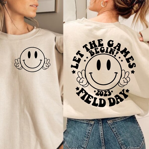 Smiley Face Field Day Svg - Etsy