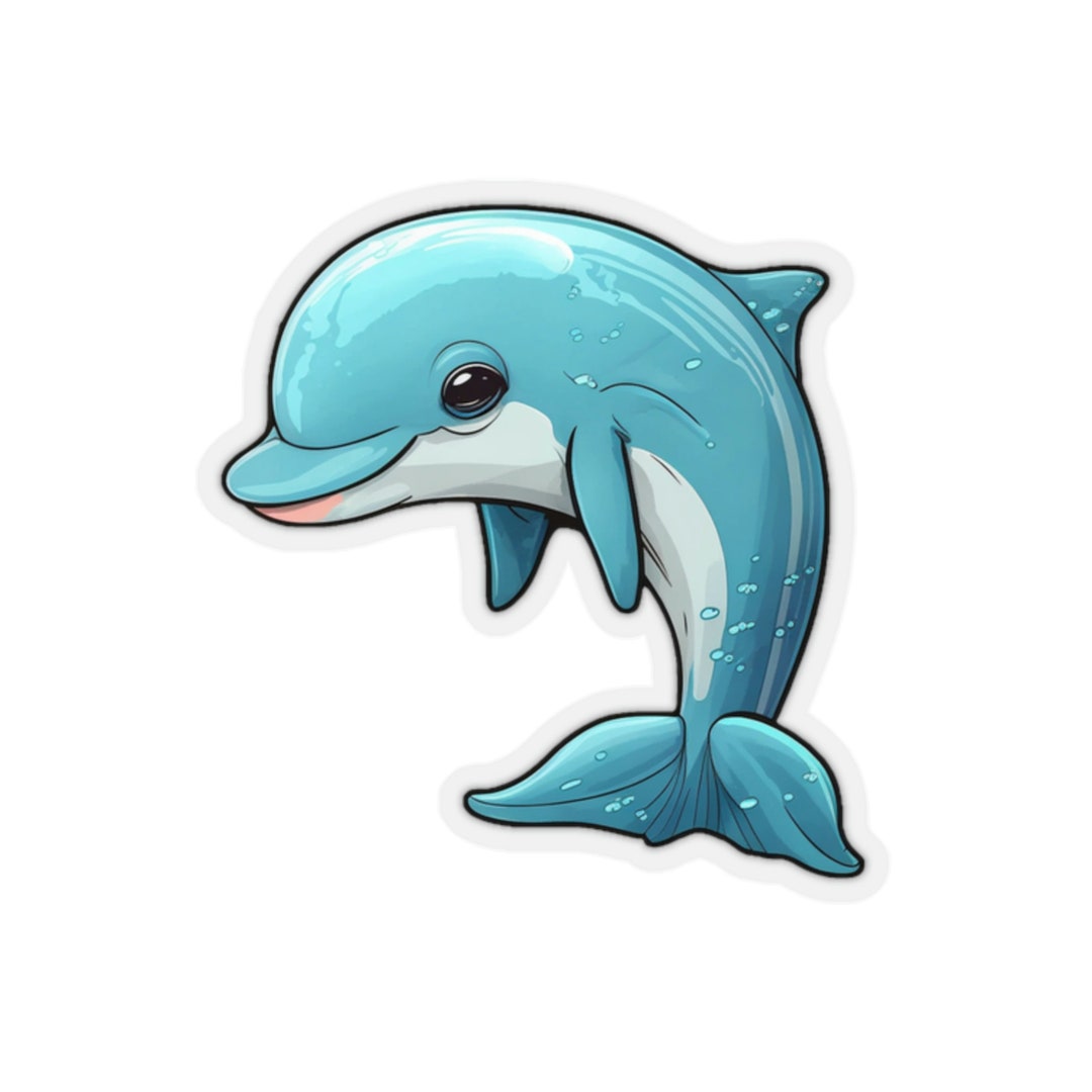Vinilo Adhesivo Lindo Delfín Azul - Etsy España