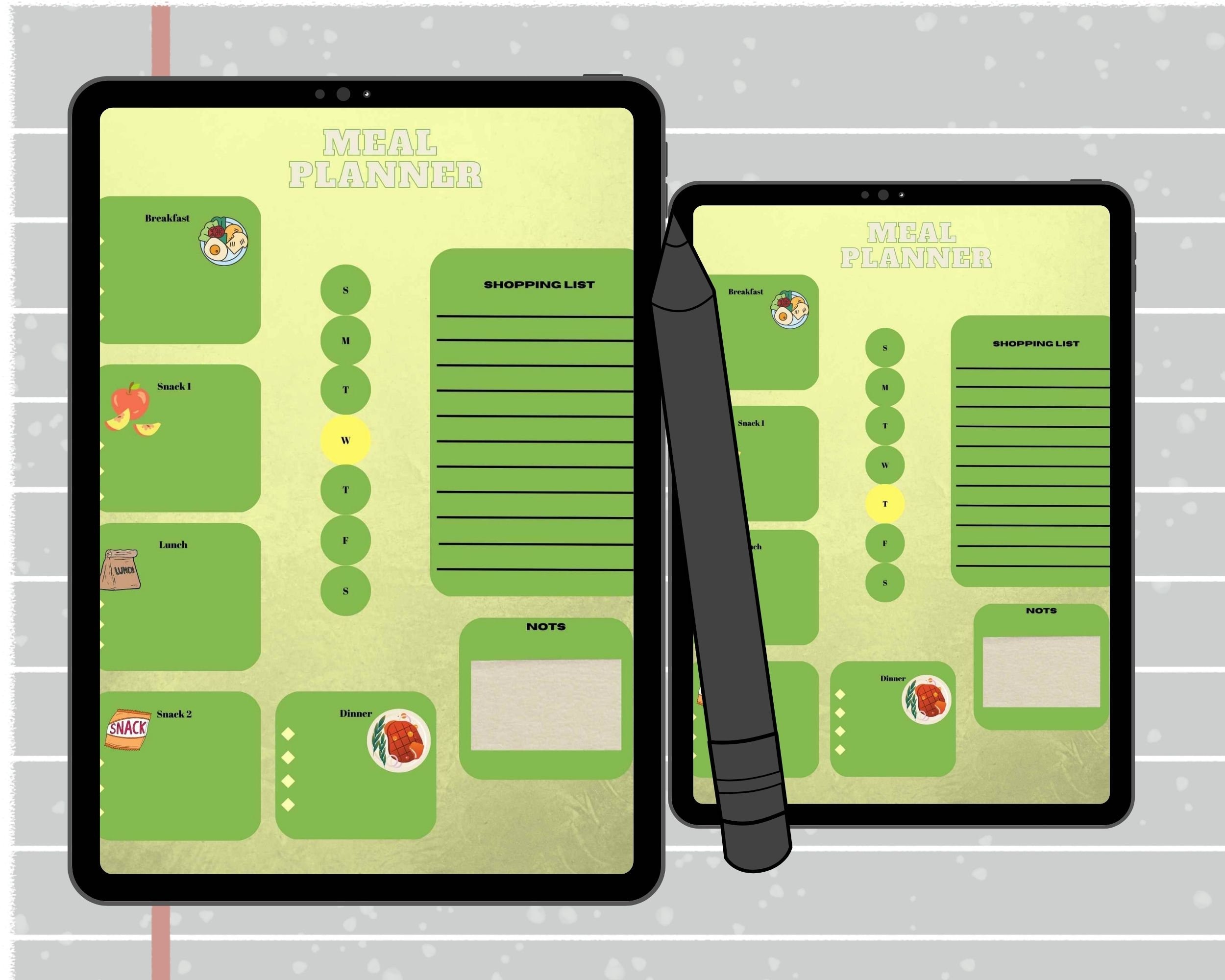 Digital Planner,meal Planner,digital Printable Planner,digital Download ...