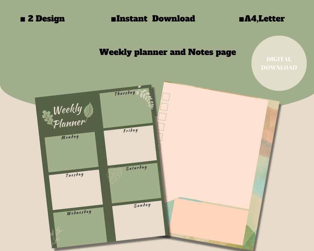 Digital Planner,digital Printable Planner,weekly Plnner,digital Weekly ...