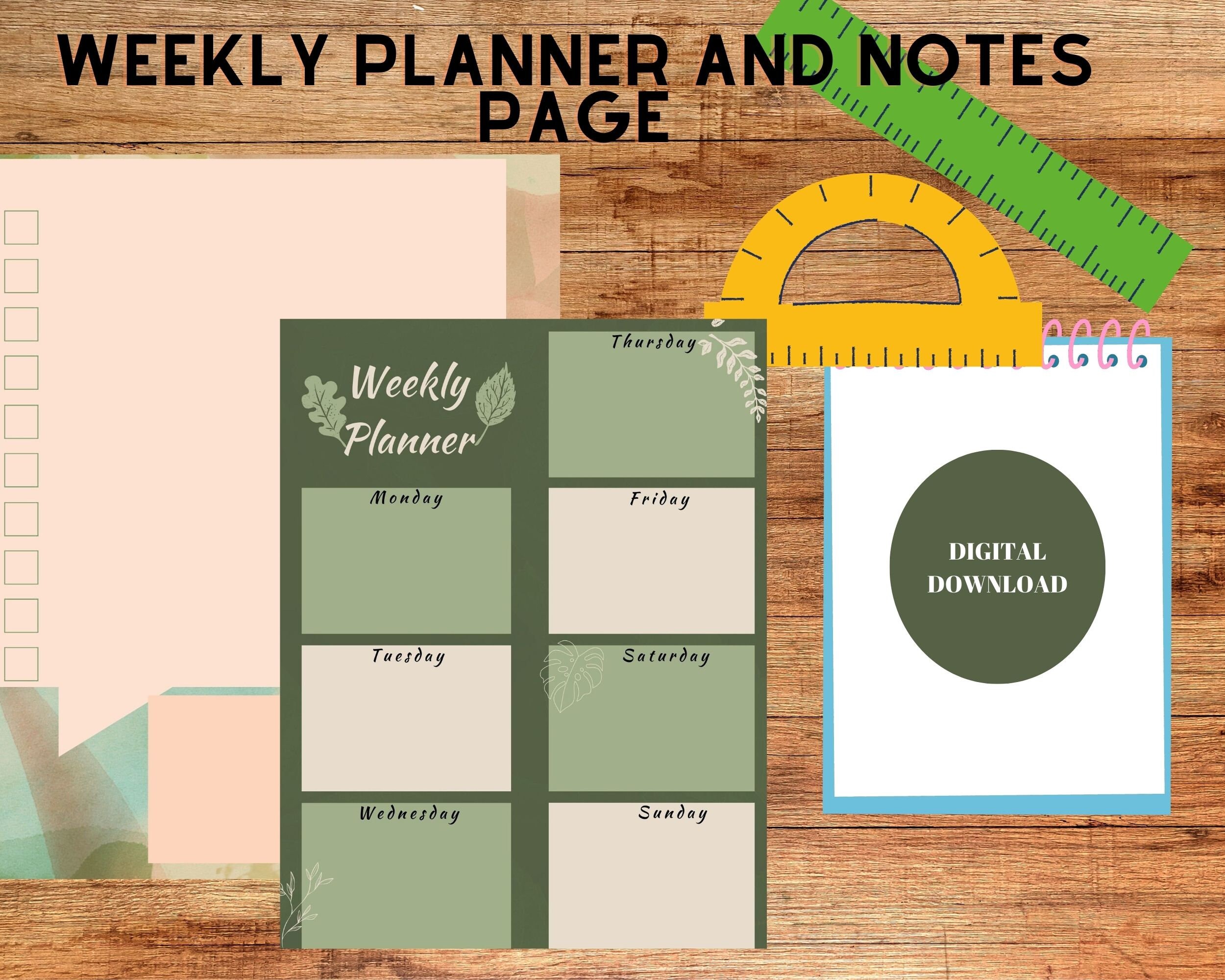 Digital Planner,digital Printable Planner,weekly Plnner,digital Weekly ...