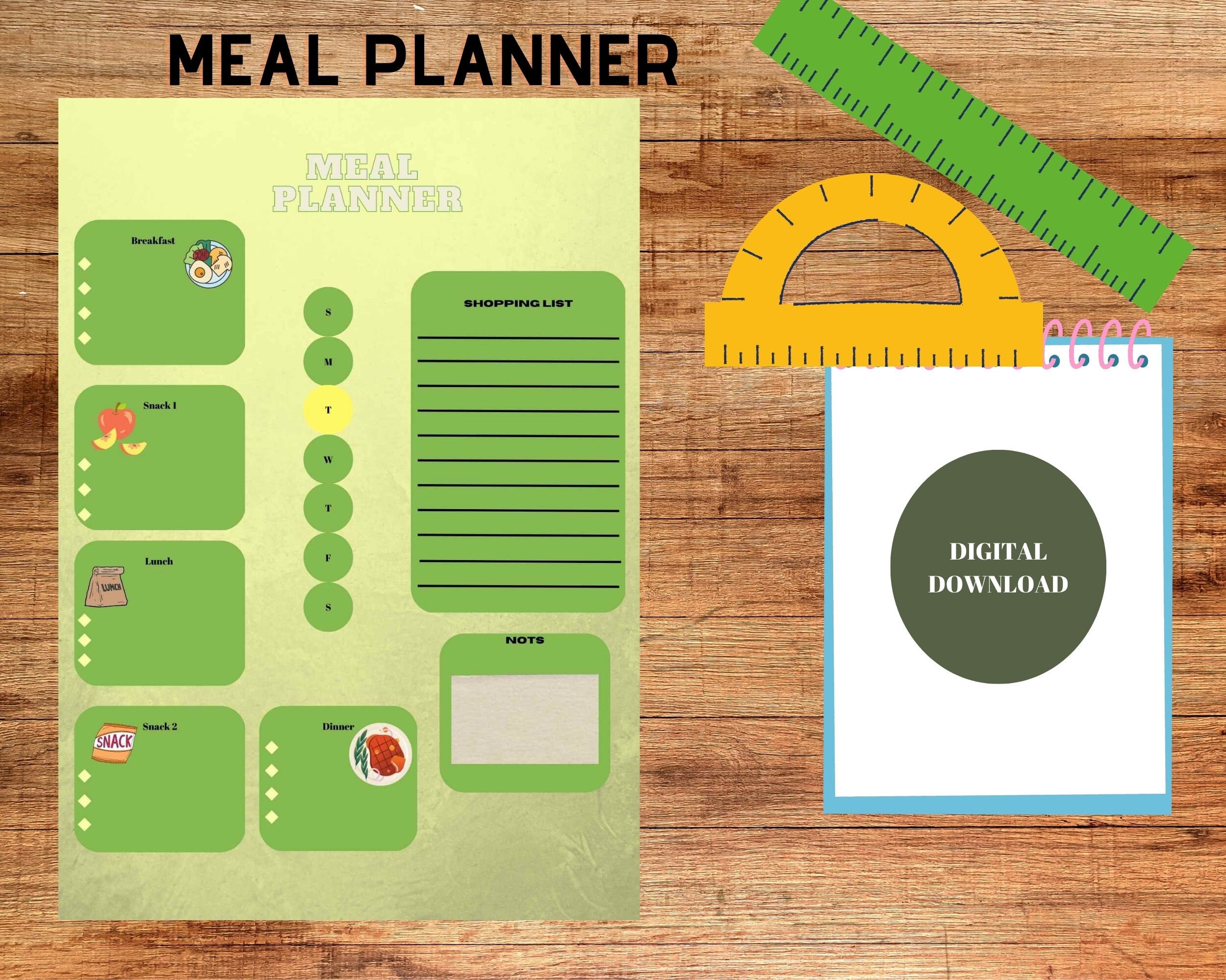 Digital Planner,meal Planner,digital Printable Planner,digital Download ...
