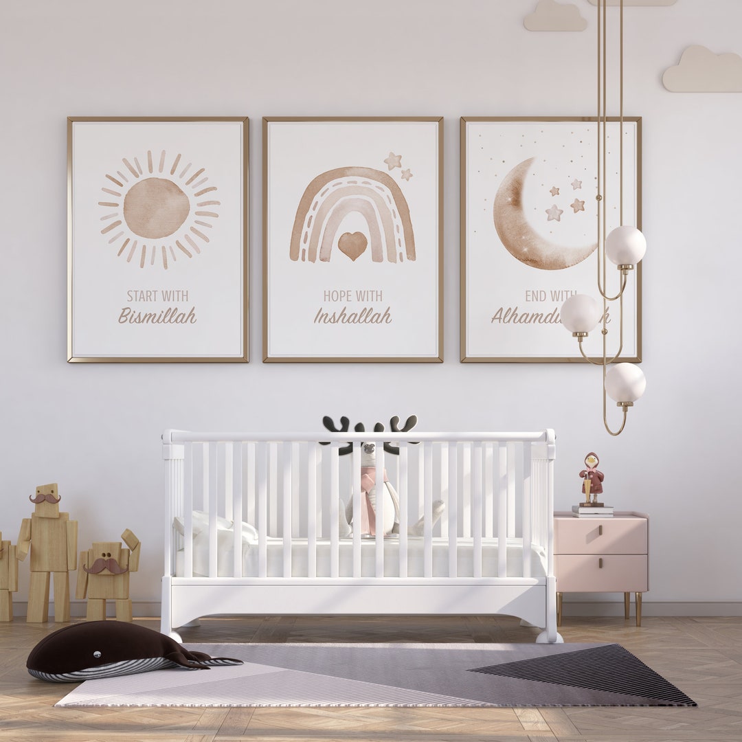 Set of 3 Islamic Printable Poster / Bismillah, Inshaallah ...