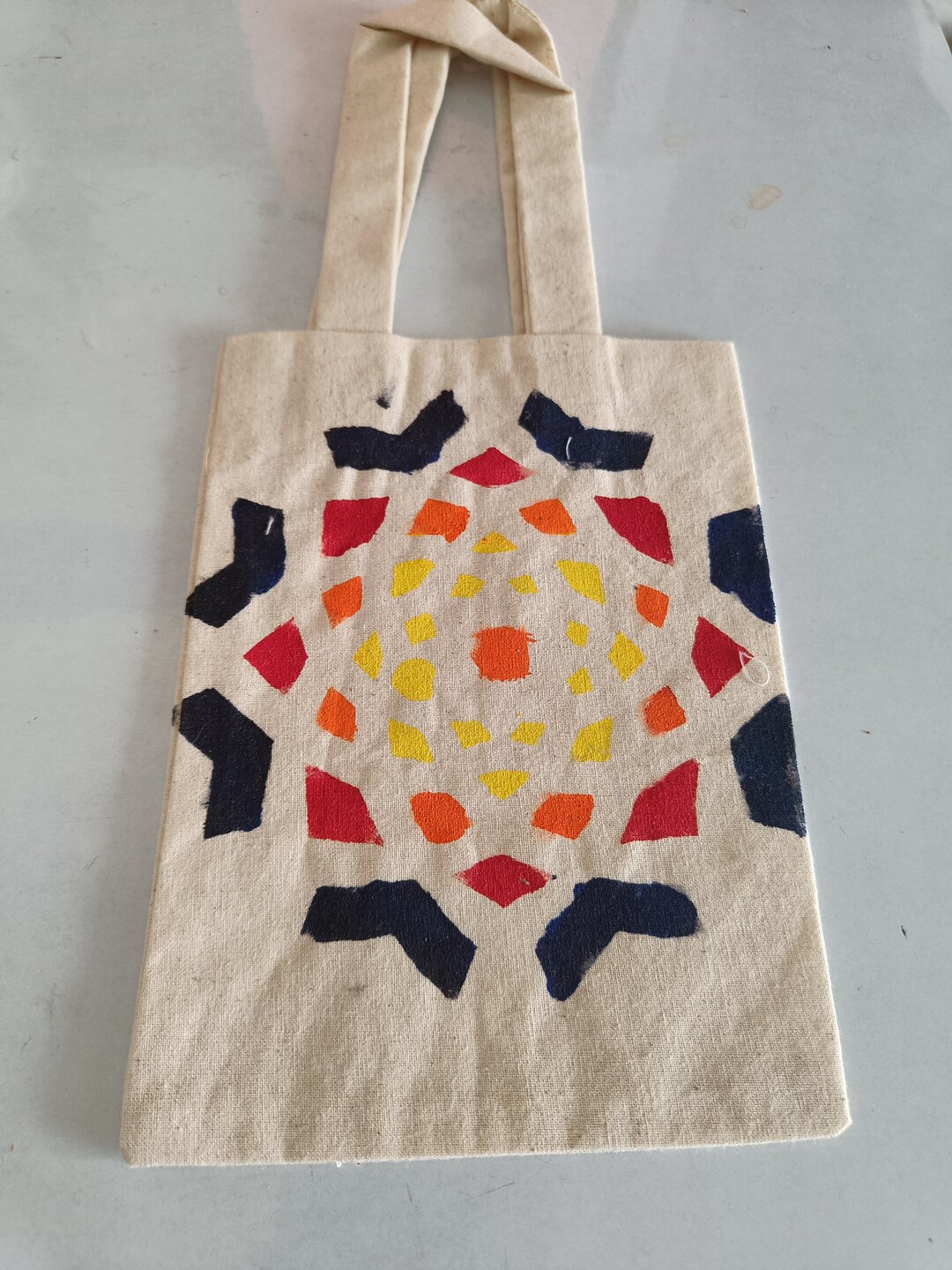 Handmade Tote Bag, Stencil Art, Handpainted Tote Bag, Eco-friendly Bag ...