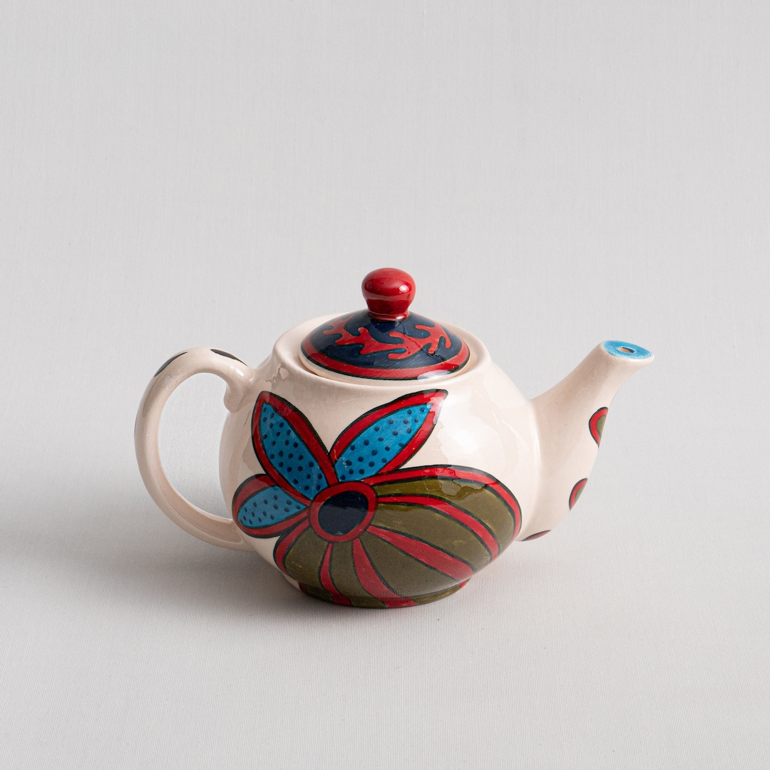 Ceramic Teapot, Suzani Teapot, Handmade Ceramic Teapot, Handpainted ...