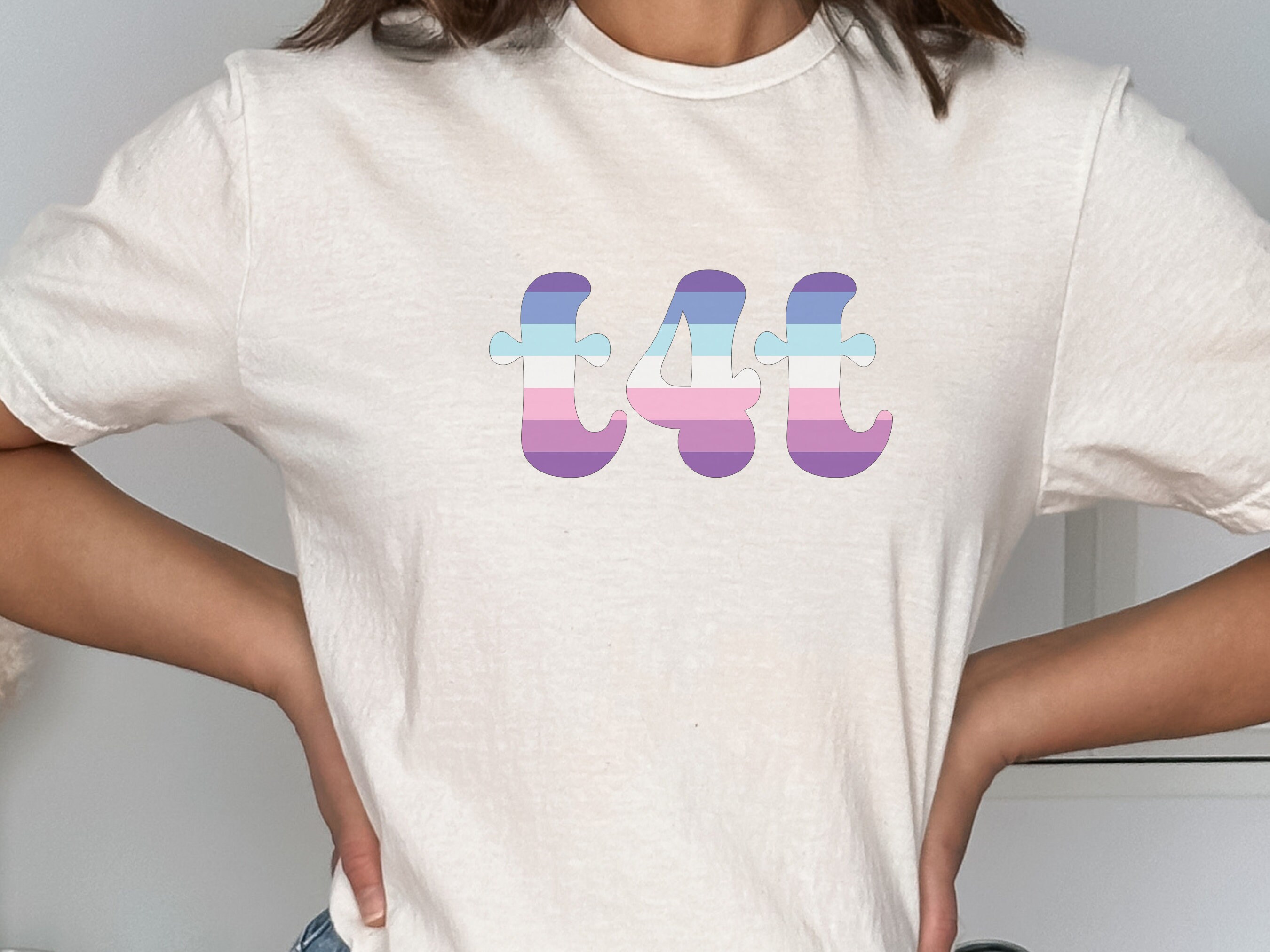 T4t Shirt in Retro Style 8 Color Options Trans Pride Art Enby Queer ...