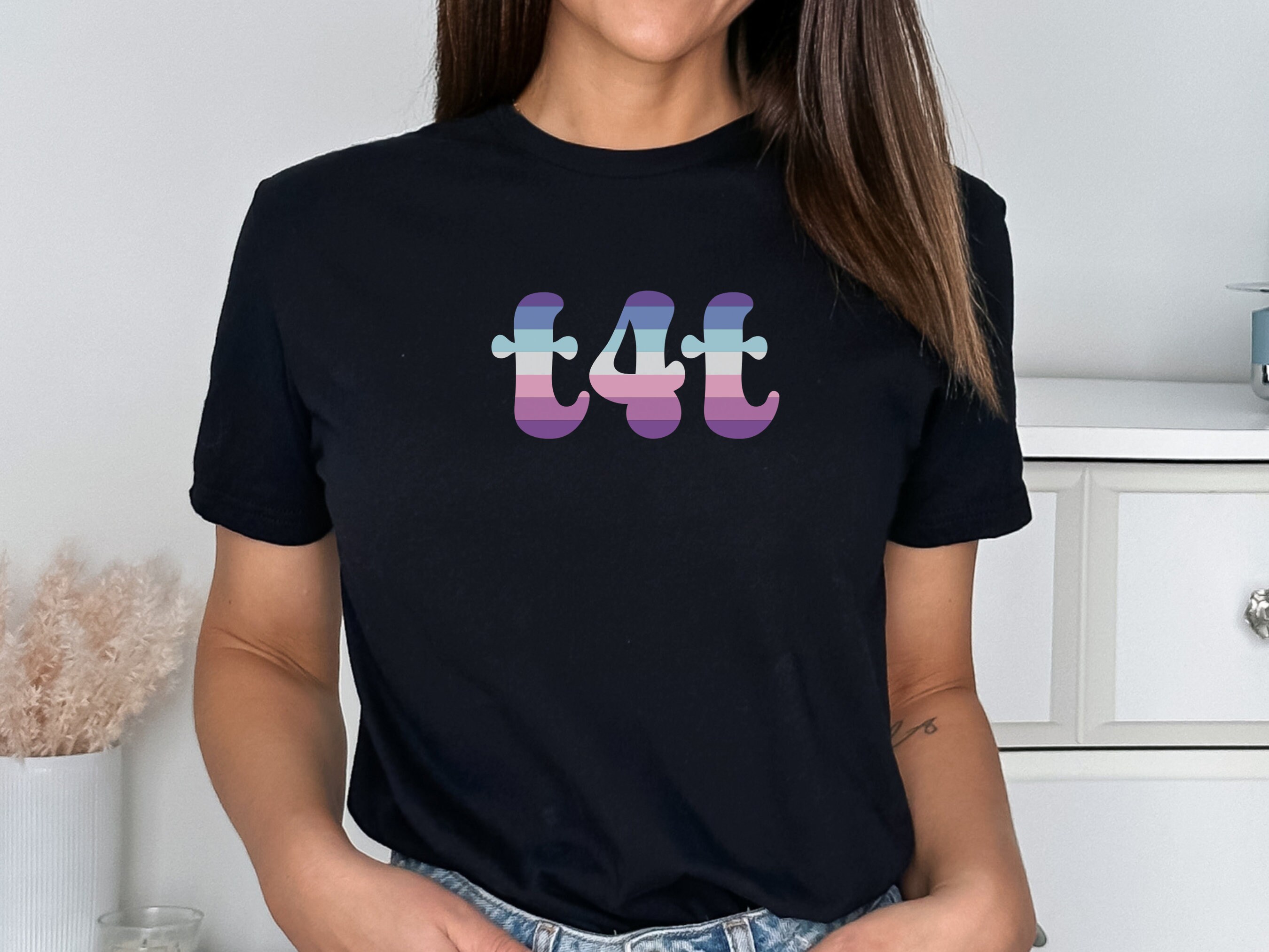 T4t Shirt in Retro Style 8 Color Options Trans Pride Art Enby Queer ...