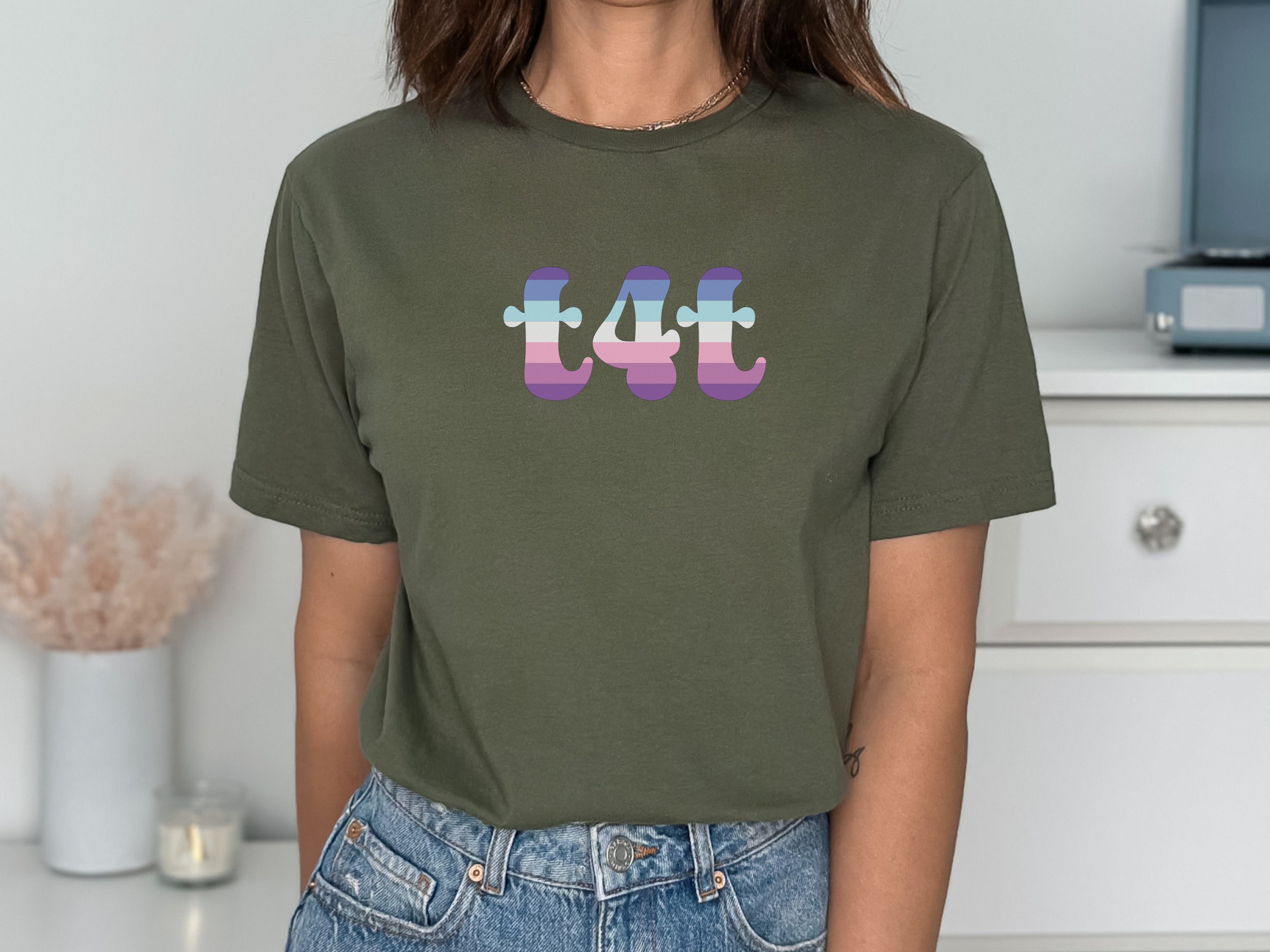 T4t Shirt in Retro Style 8 Color Options Trans Pride Art Enby Queer ...