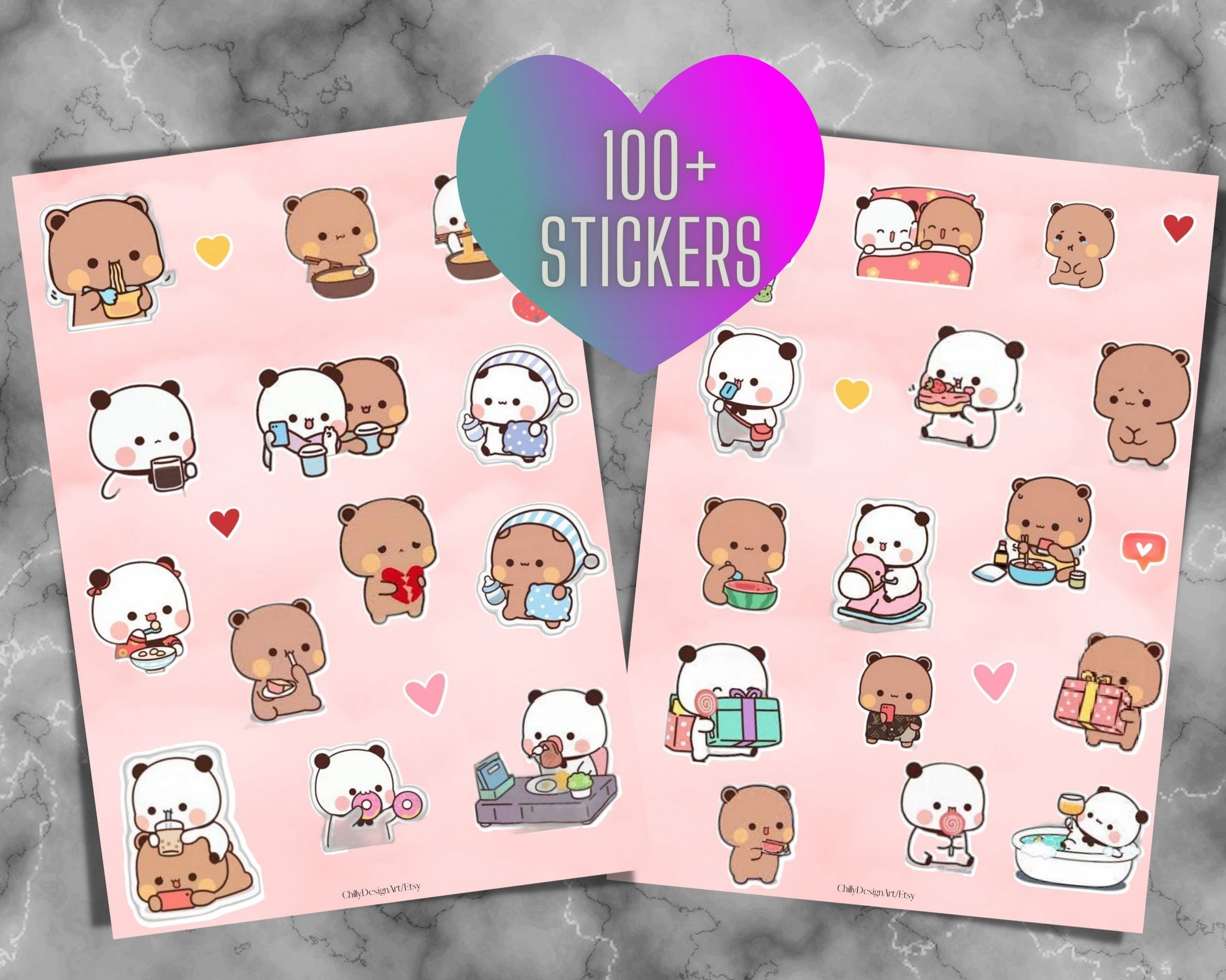 Cute Stickers Bubu Dudu Printable - Etsy