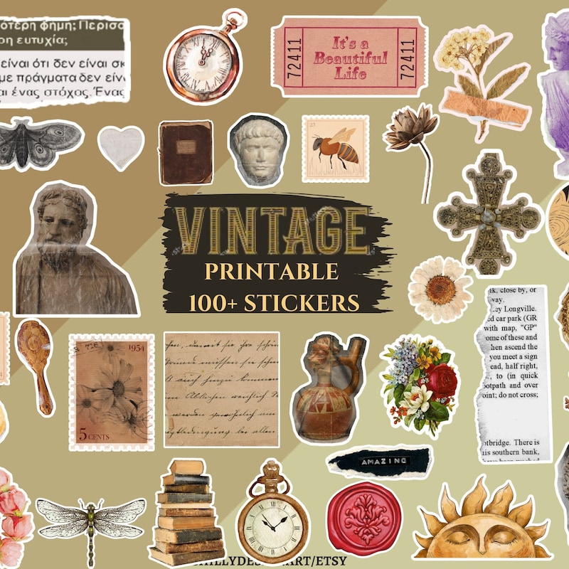 Vintage Stickers - Etsy