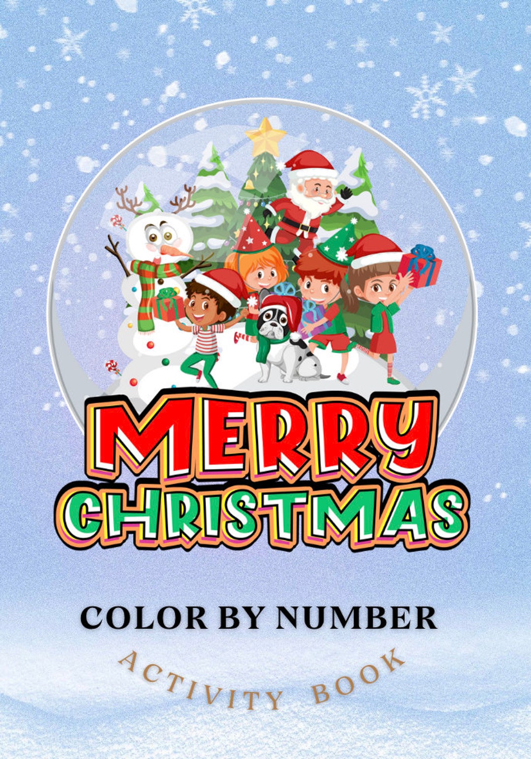 Merry Christmas Color by Number Activity Book Coloring - Etsy