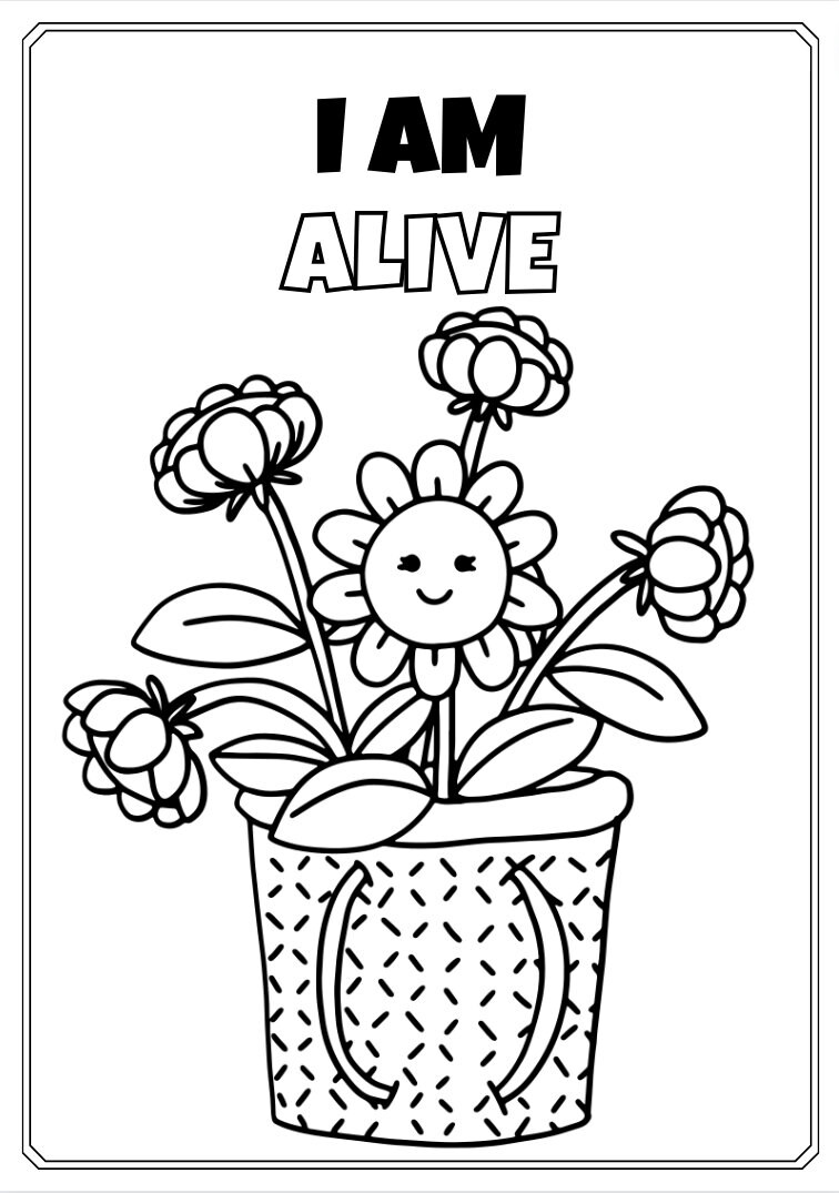 Positive Affirmations Flower Coloring Book - Etsy
