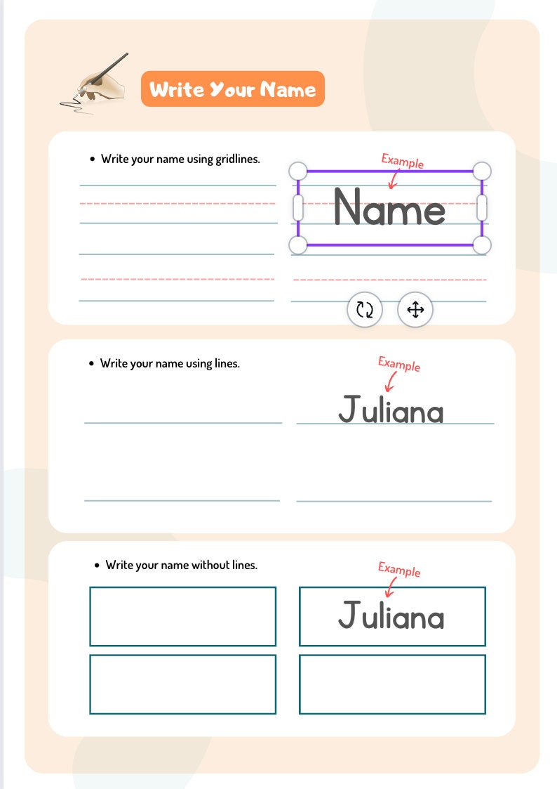 Customizable/personalized With Your Child's Name Handwriting Tracing ...