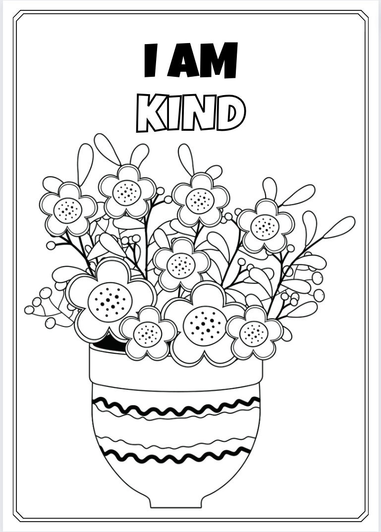 Positive Affirmations Flower Coloring Book - Etsy