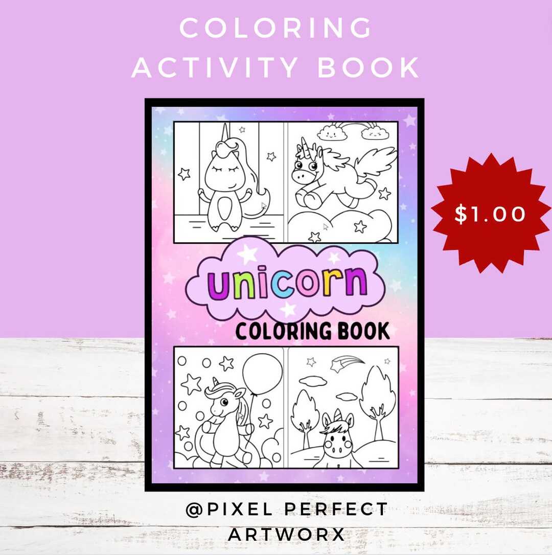 20+ Pages - Unicorn Magic Colorful Coloring Book : Fairy Tale Art ...