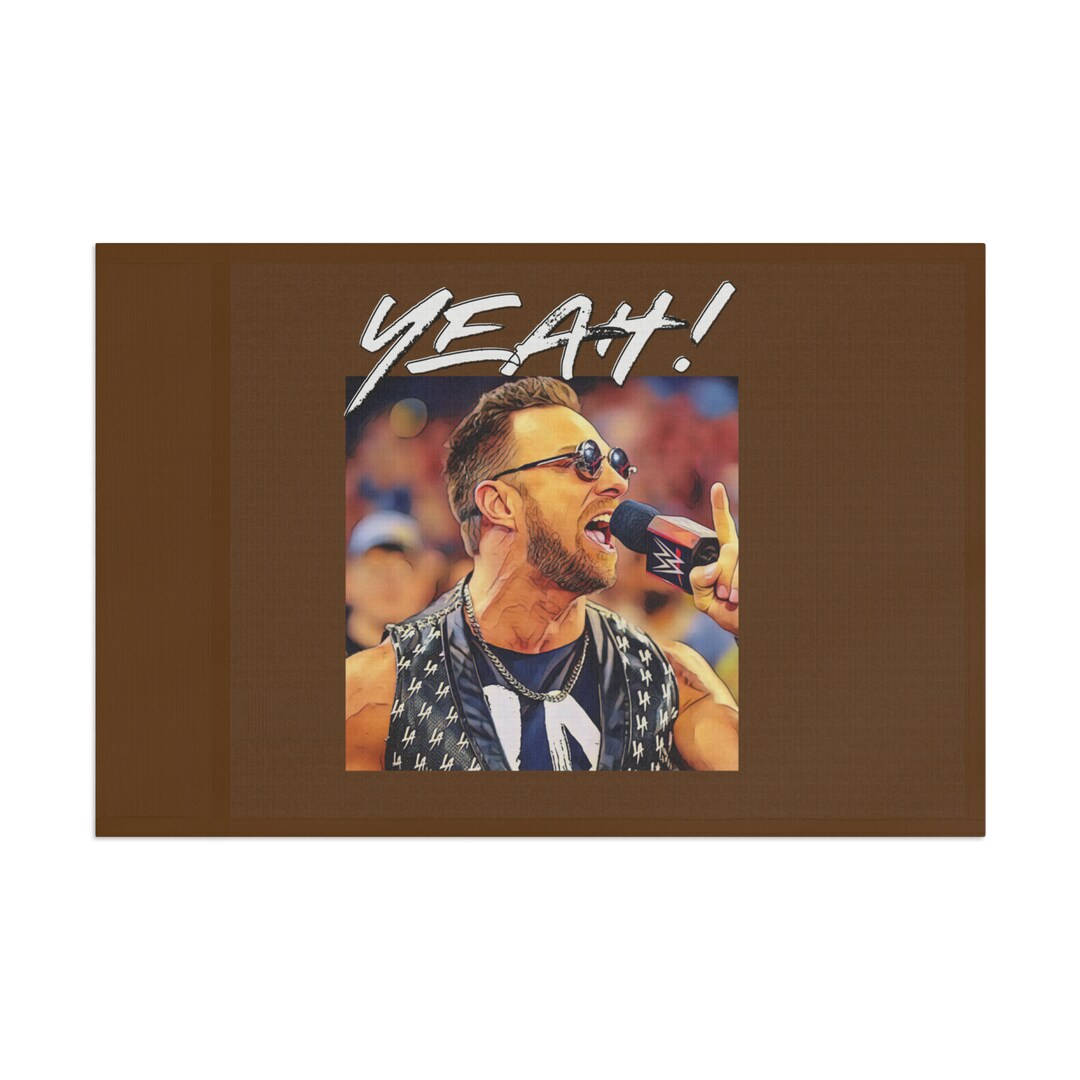 LA Knight 'yeah' Rich Brown Flag Wrestling Fan - Etsy