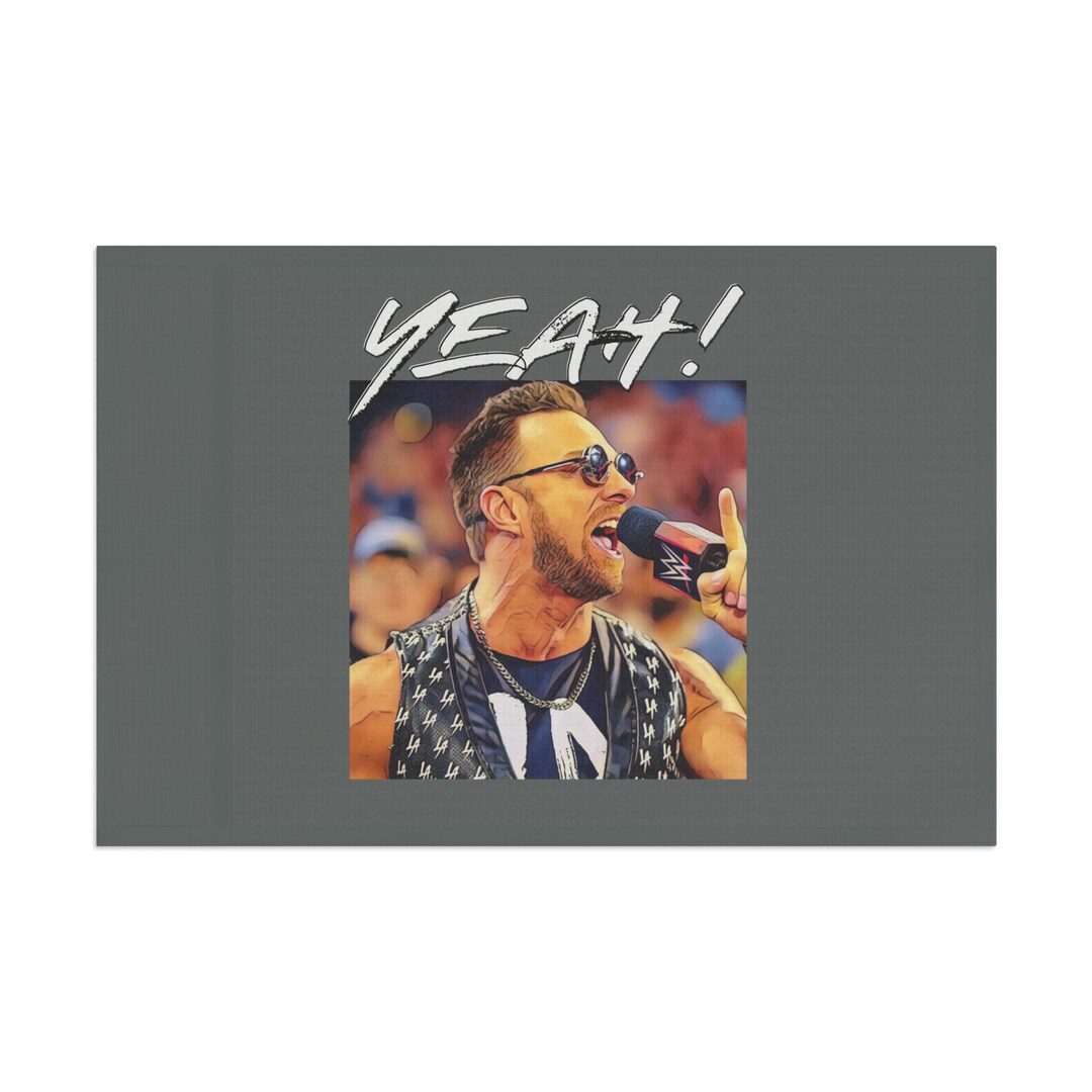 LA Knight 'yeah' Dark Grey Flag Wrestling Fan Decor - Etsy