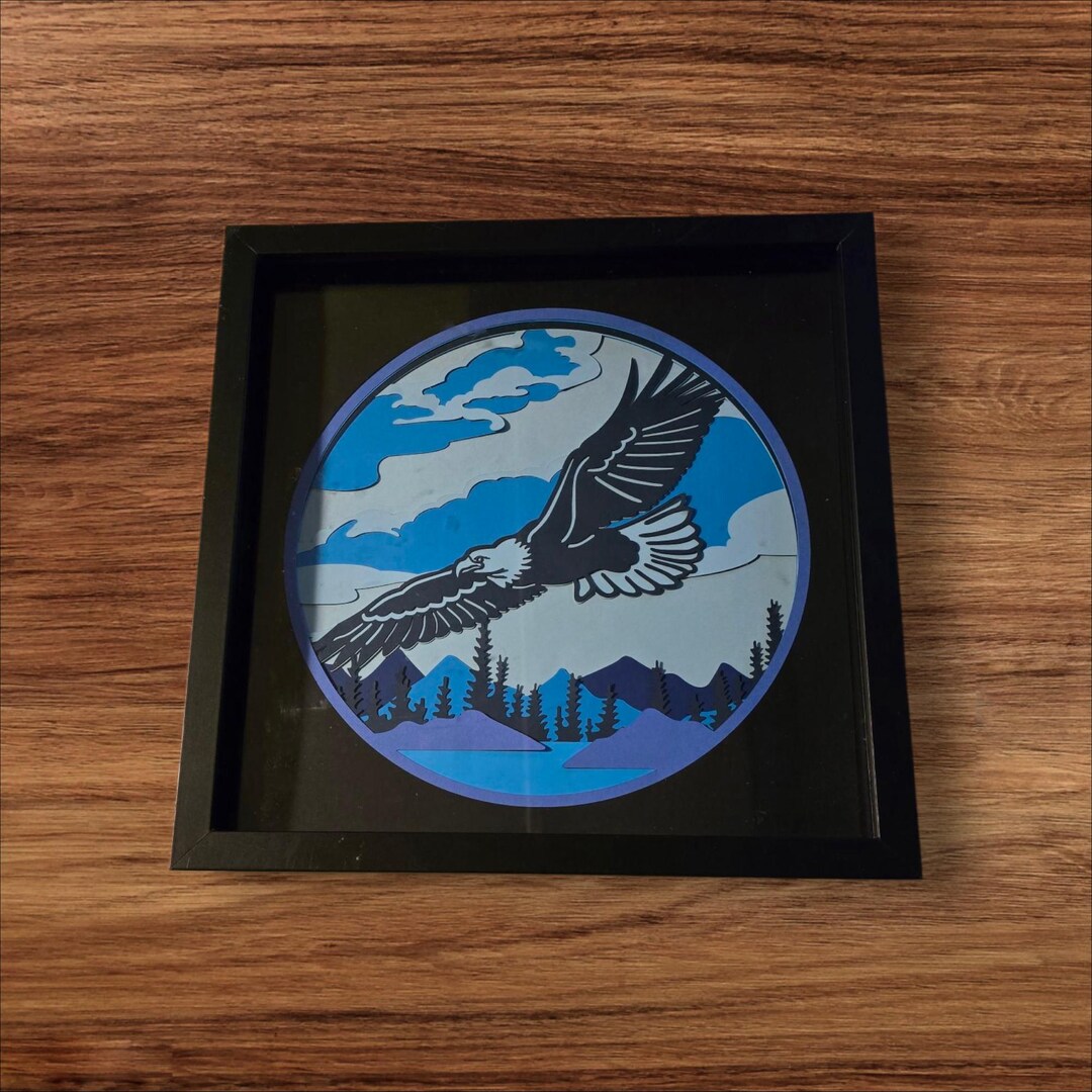 Blue Eagle Shadow Box - Etsy