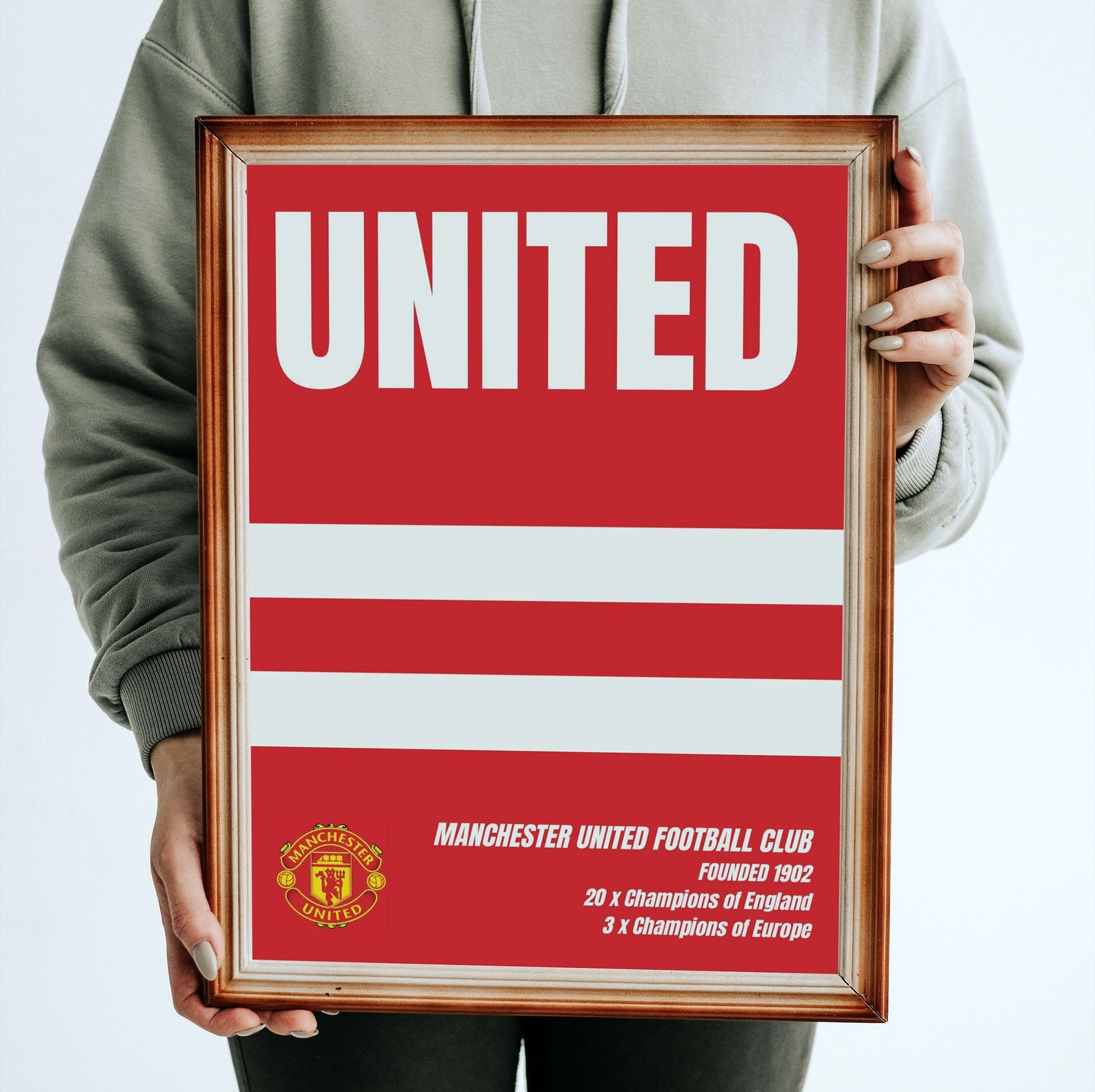Manchester United Themed Wall Poster Print A3 Digital Download - Etsy