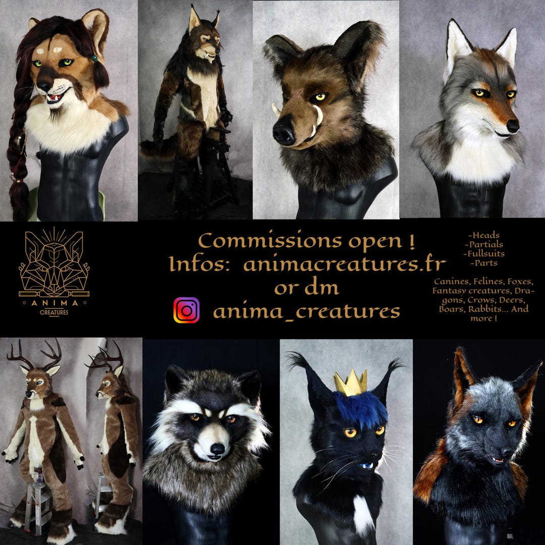 Commissions Open !- Realistic Fursuit Mini Partial Commissions Fursuits ...