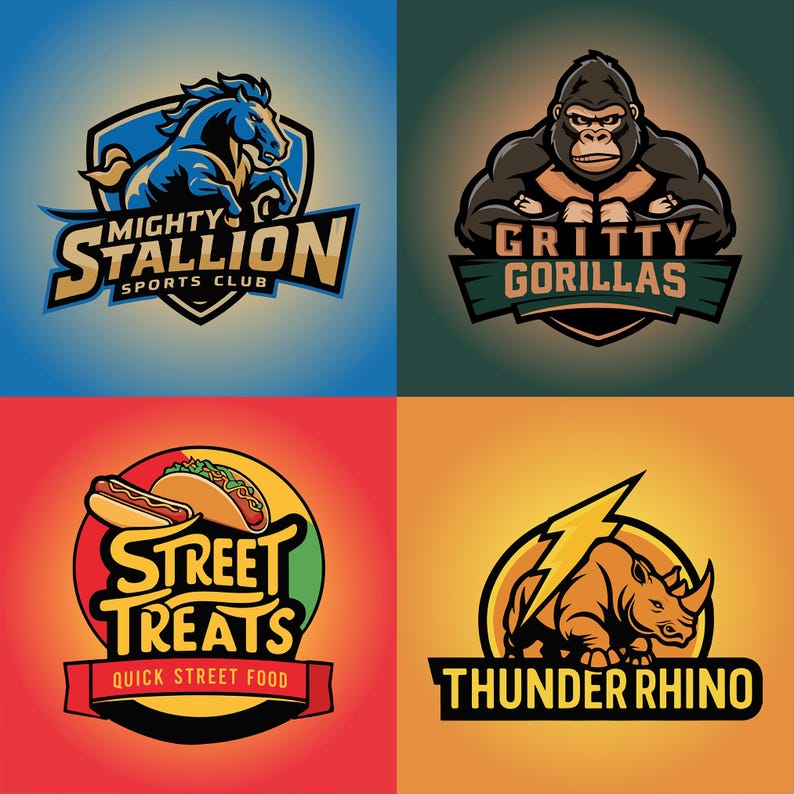 Logo Stickers, Custom Mascot Logo Design, Gaming Logo for E-sports ...