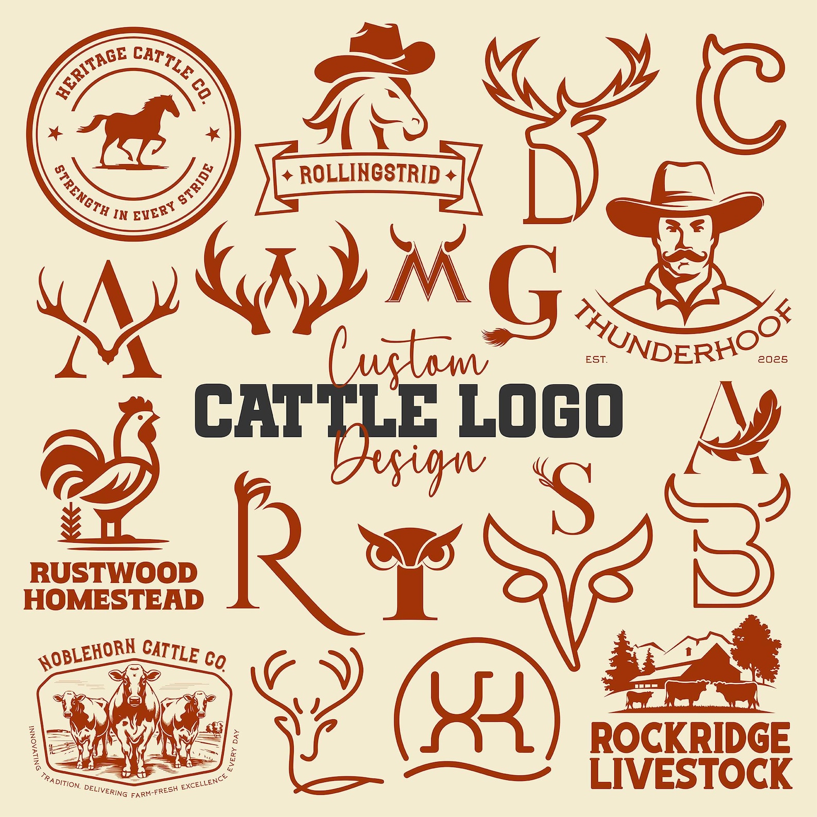 Ranch Brand Design Service, Custom Cattle Brand Design Service ...