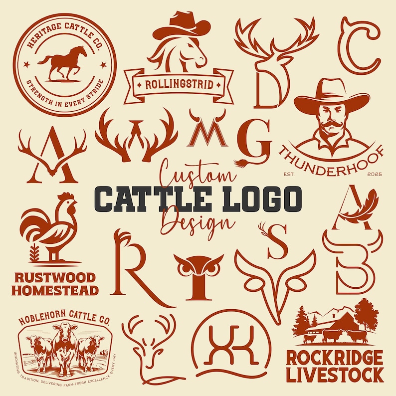 Custom Cattle Brand Design Service, Livestock Brand Design Service ...