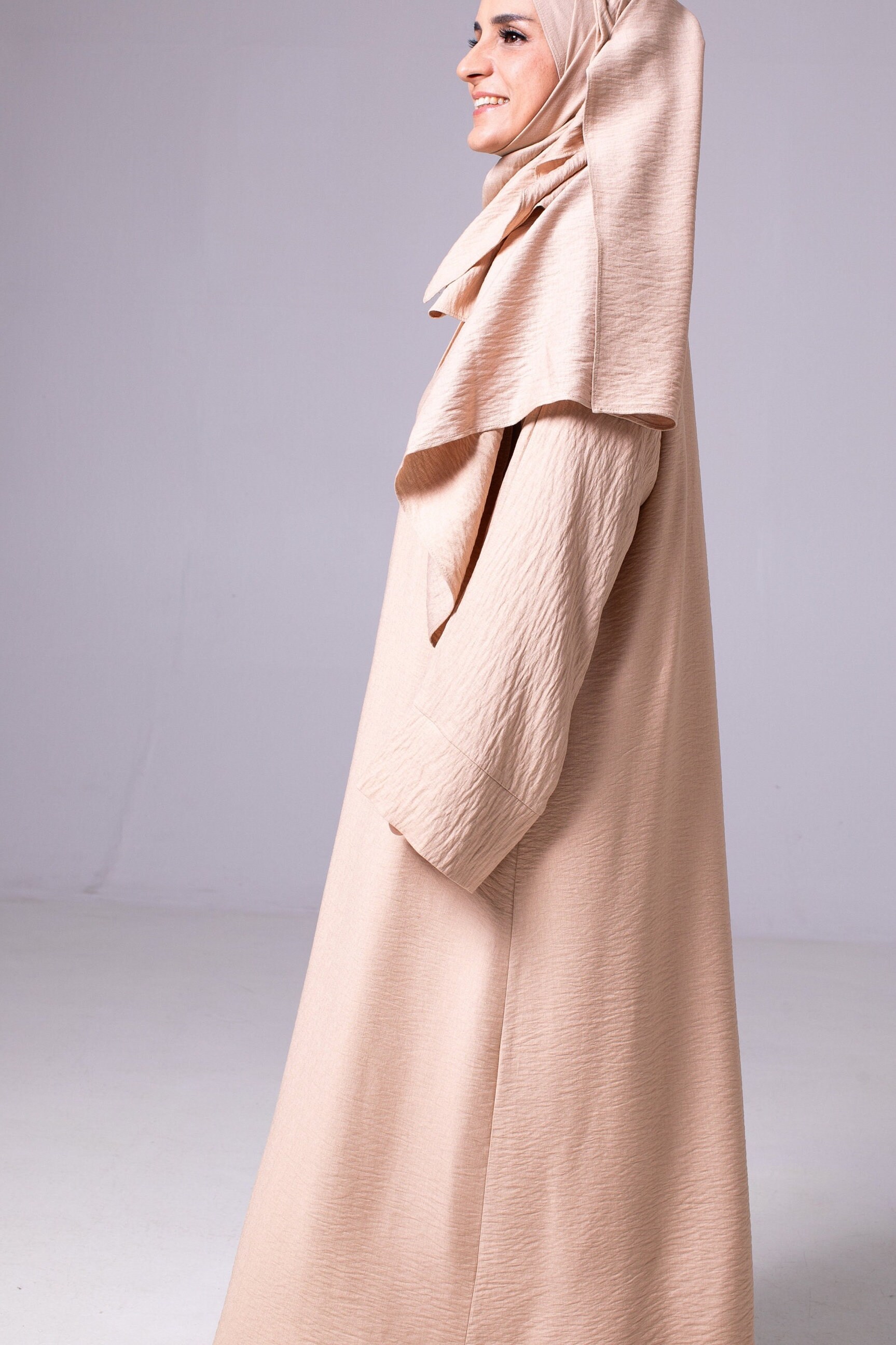 Abaya AALIYAH Kimono Hajj Umra Cotton Linen Kaftan Cotton Linen White ...