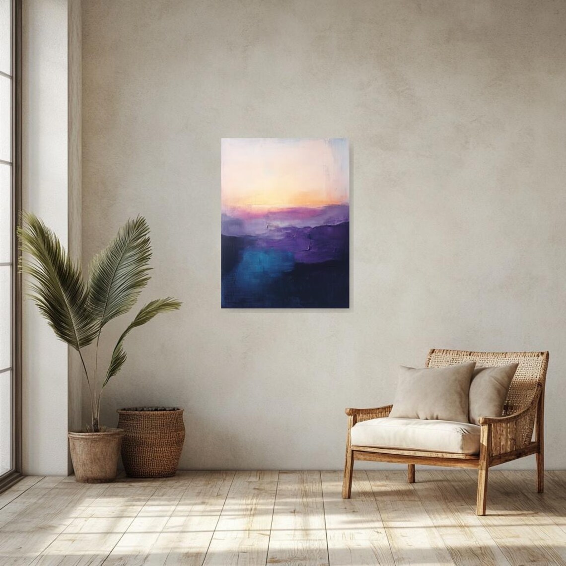 Abstract Purple Sunset Canvas Print Inspired by Mark Rothko for Elegant ...