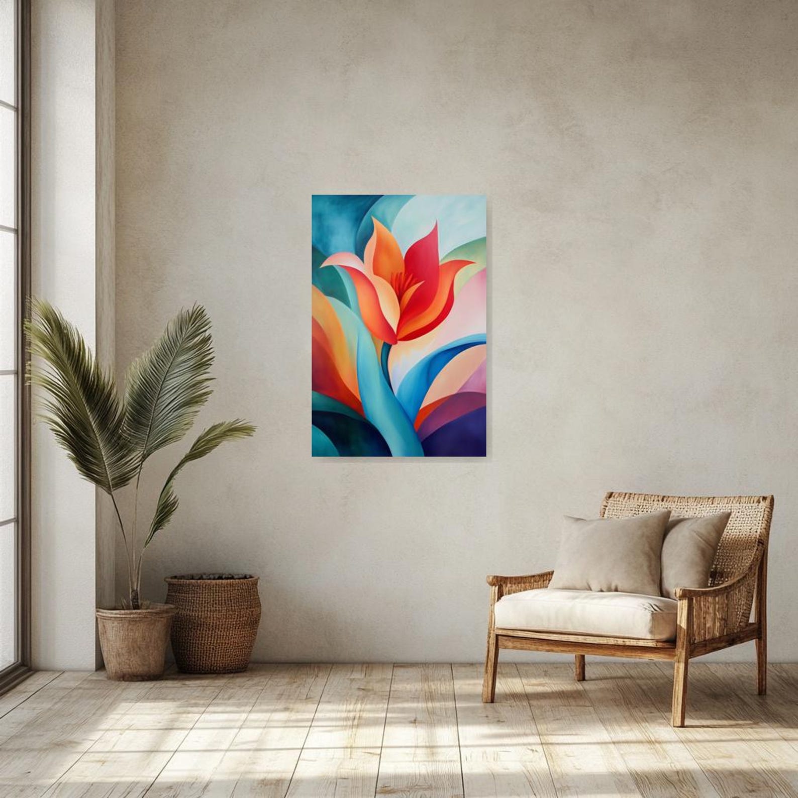 Georgia O'keeffe Inspired Floral Canvas Wall Art - Etsy