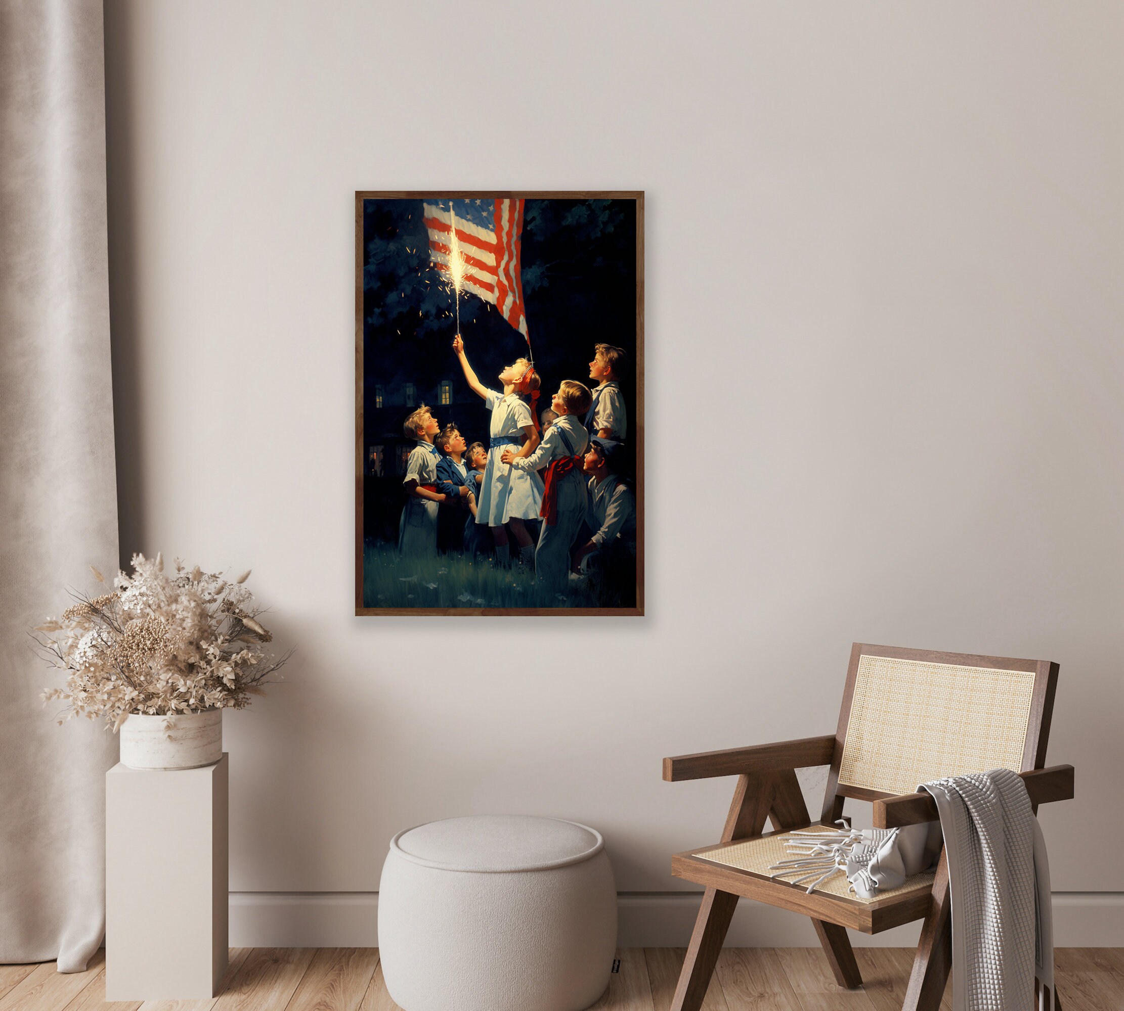 A Patriotic Celebration: Fourth of July Inspired Artwork in the Style ...