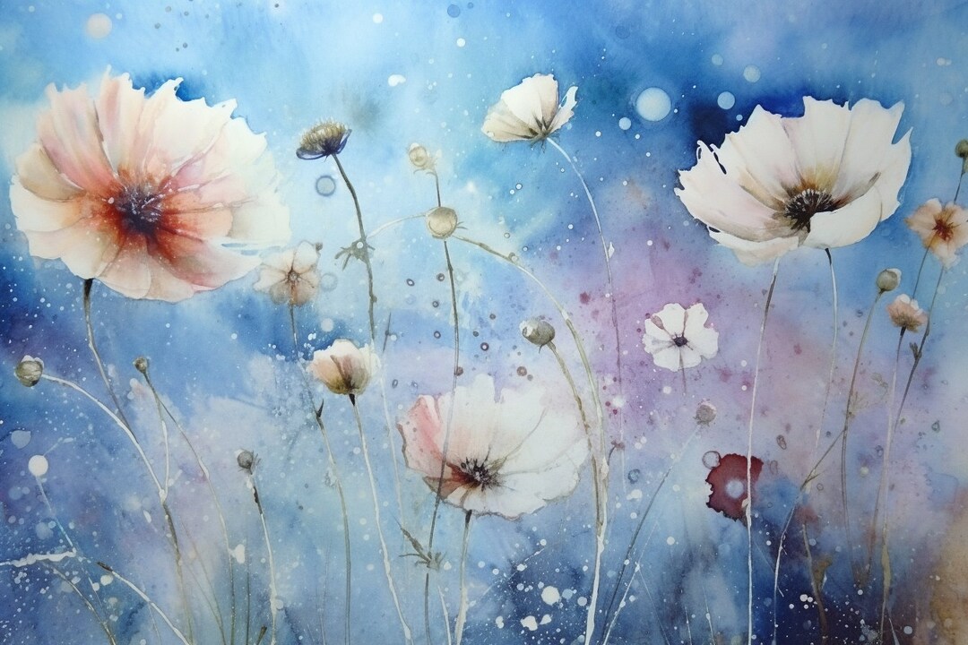 Jean Haines Inspired Cosmic Blooms: an Iconic Watercolor Painting ...