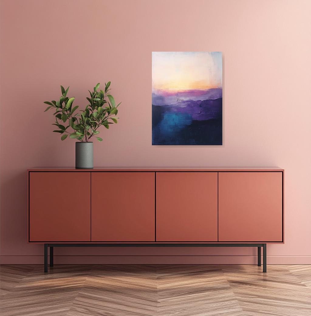 Abstract Purple Sunset Canvas Print Inspired by Mark Rothko for Elegant ...