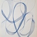 Abstract Blue Line Art Canvas Print Inspired by Modern Minimalist ...