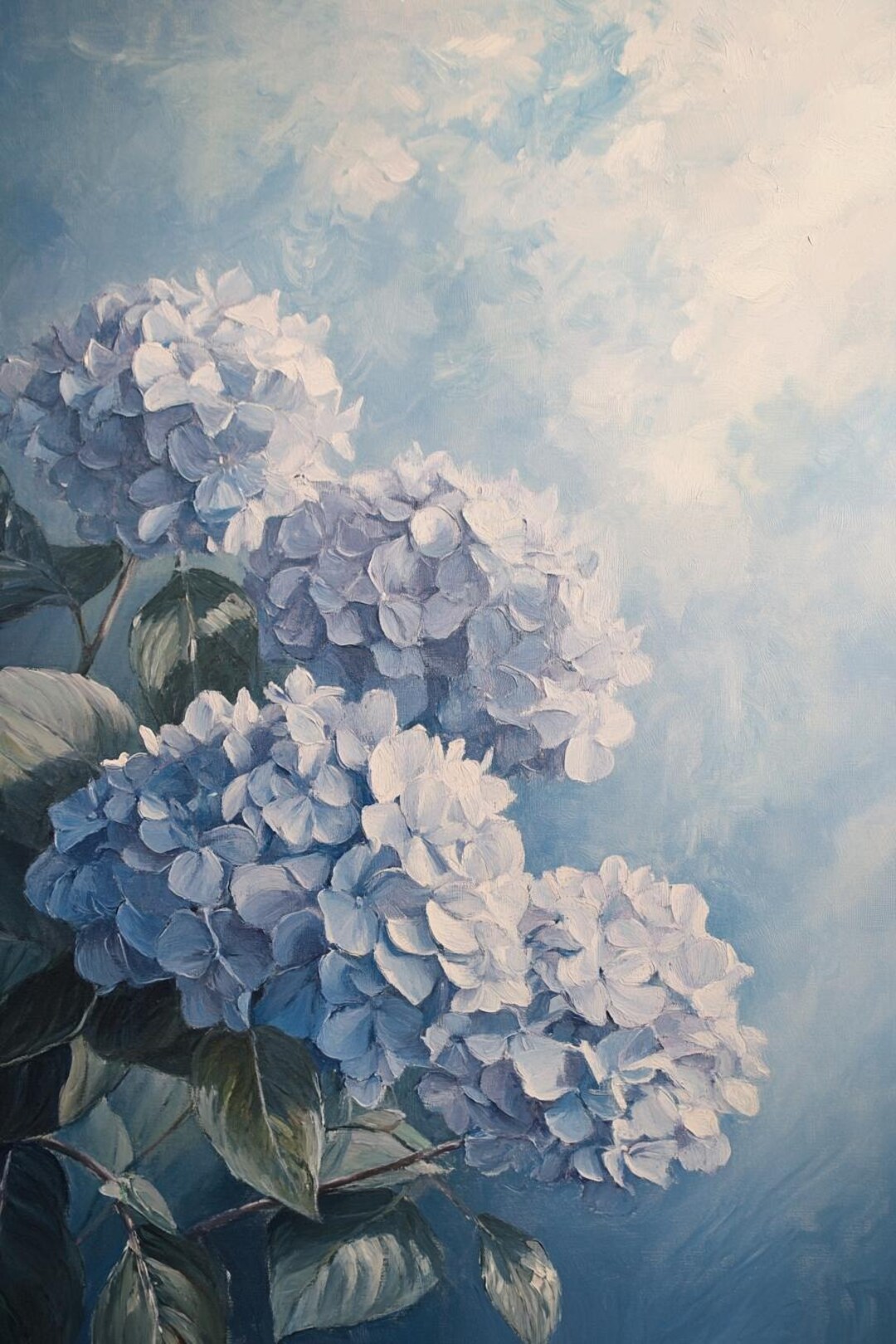 Blossoms | Claude Monet Inspired Impressionist Canvas Print of Blue ...