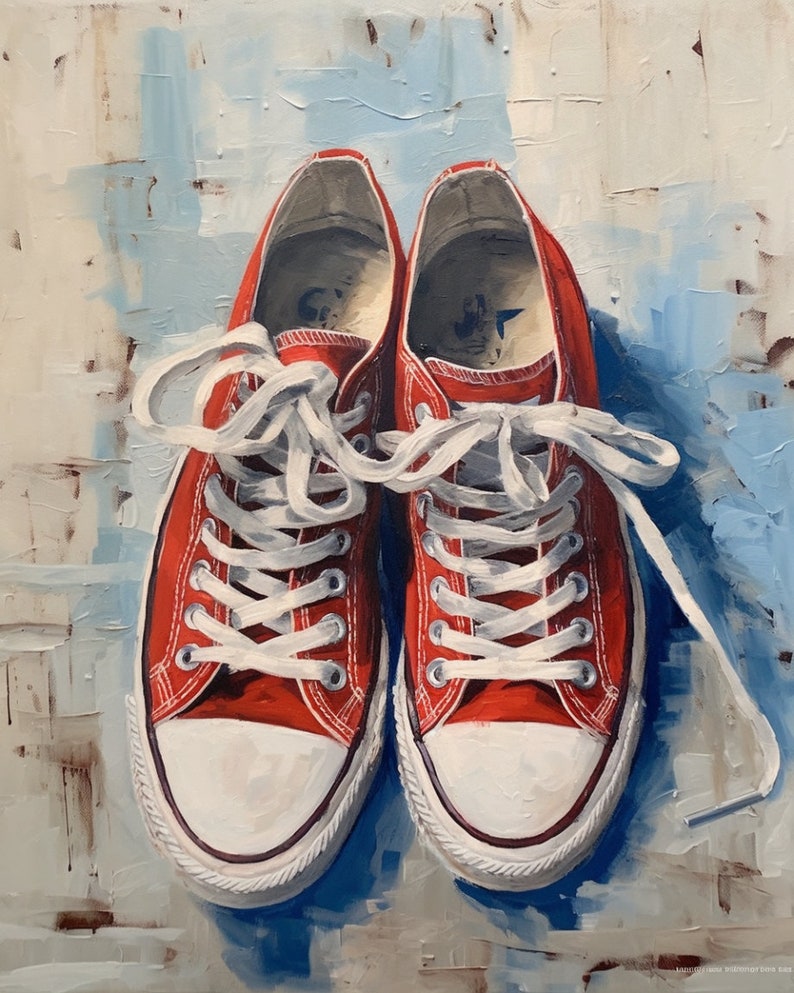 Vintage Style Converse All-stars Canvas Art: Norman Rockwell Inspired ...