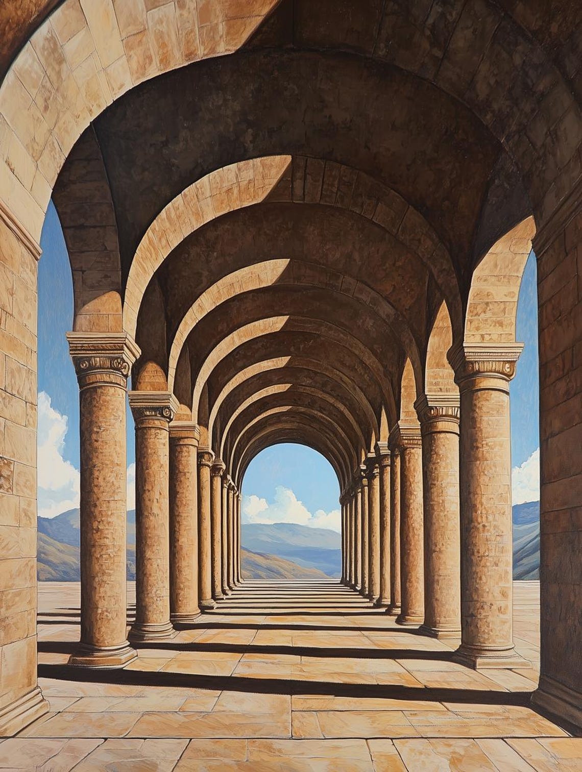 Classic Architectural Arches Canvas Print Inspired by Renaissance ...