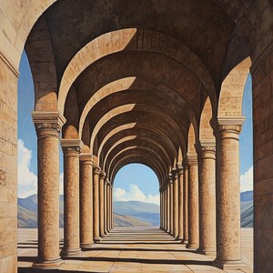 Classic Architectural Arches Canvas Print Inspired by Renaissance ...