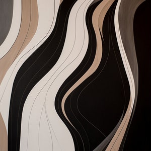 Tan and Black Abstract Wall Art for Serene and Minimalist Spaces | CCC ...