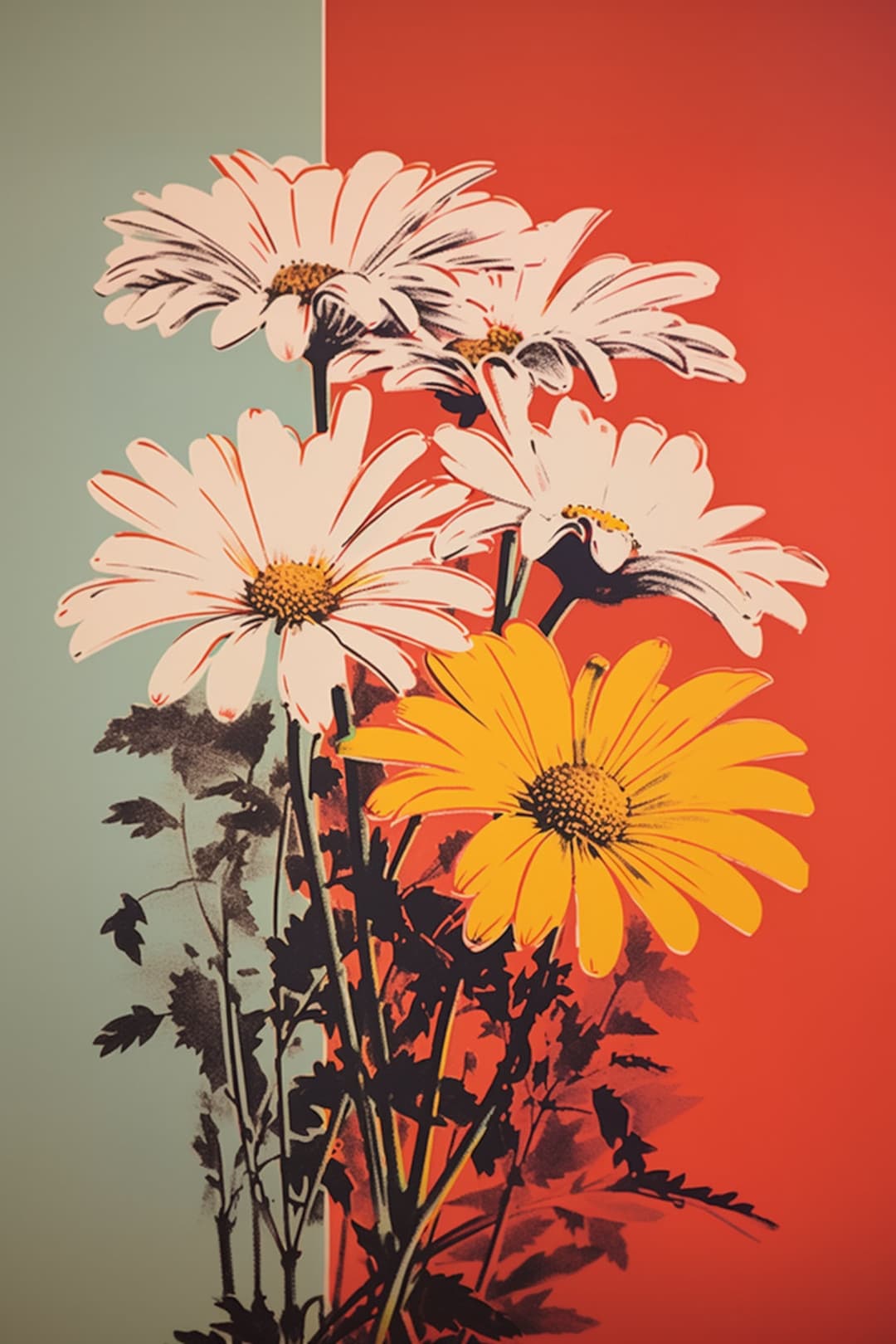 Andy Warhol Inspired Custom Canvas Digital Prints: Vintage Blue & Red ...